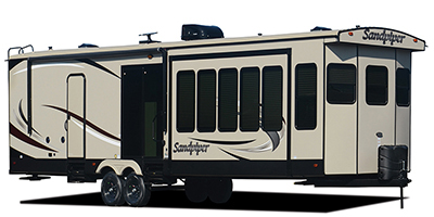 2018 Sandpiper by Forest River Destination Series M-402QB Prices and ...