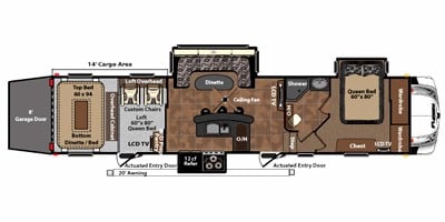 2011 Keystone RV Fuzion Toy Hauler Series M-398 Specs and Standard ...
