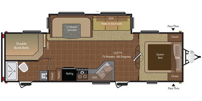 2013 Keystone RV Hideout Series M-28 BHS Specs and Standard Equipment ...