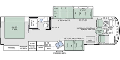 2019 Thor Motor Coach Hurricane Series M-34R Ford Specs and Standard ...
