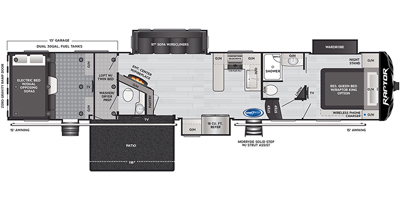 2021 Keystone RV Raptor Toy Hauler Series M-429 Specs and Standard ...
