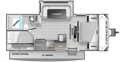 Floor Plan 2015 Forest River Tracer 242bhs