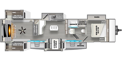 2022 Sandpiper by Forest River M-403RD Specs and Standard Equipment ...