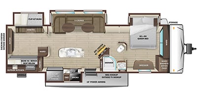 2022 Highland Ridge RV Mesa Ridge Series M-330BHS Specs and Standard ...