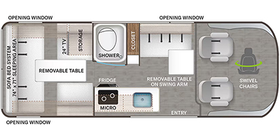 2023 Thor Motor Coach Tellaro Series M-20J Promaster (Roof Top) Specs ...